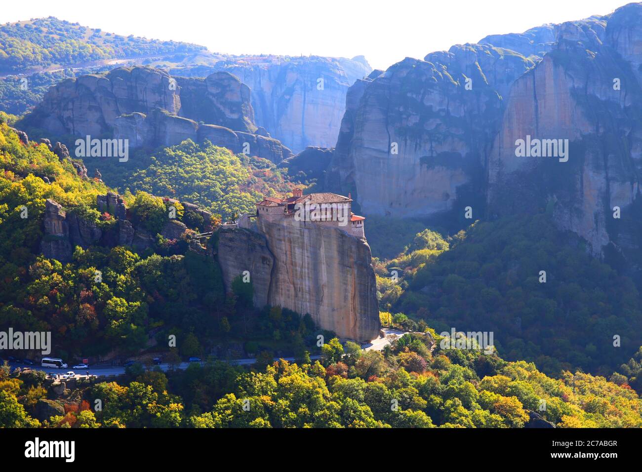 Meteora mountains in Greece Stock Photo - Alamy