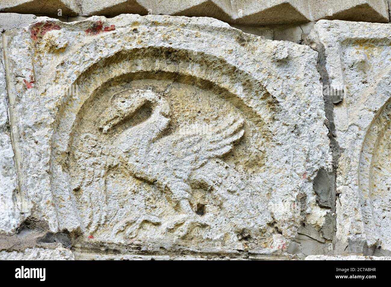 Fabulous Stone Animal on The Frieze of Purely Romaneque St. Gallus ...