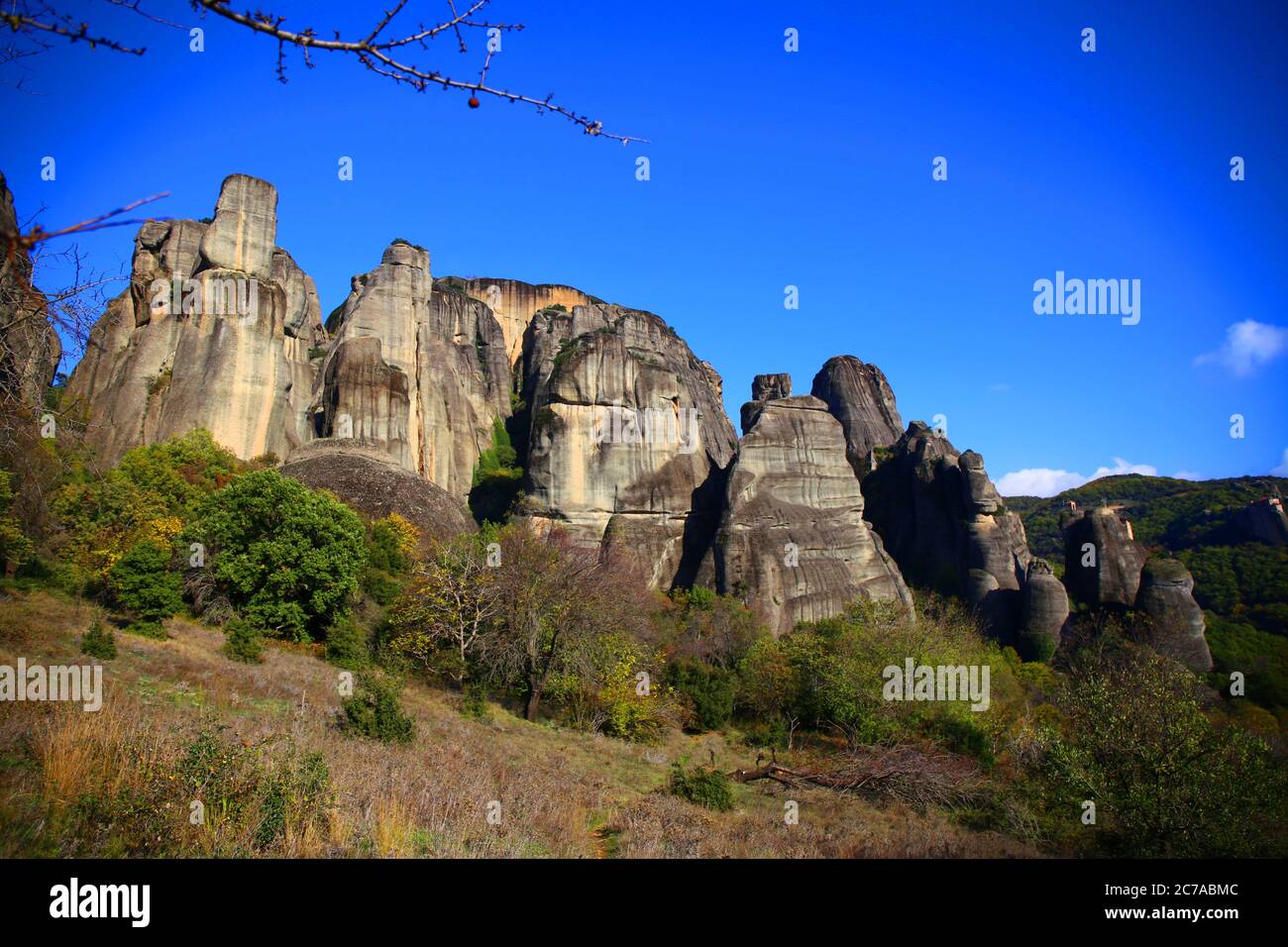 Meteora mountains in Greece Stock Photo - Alamy