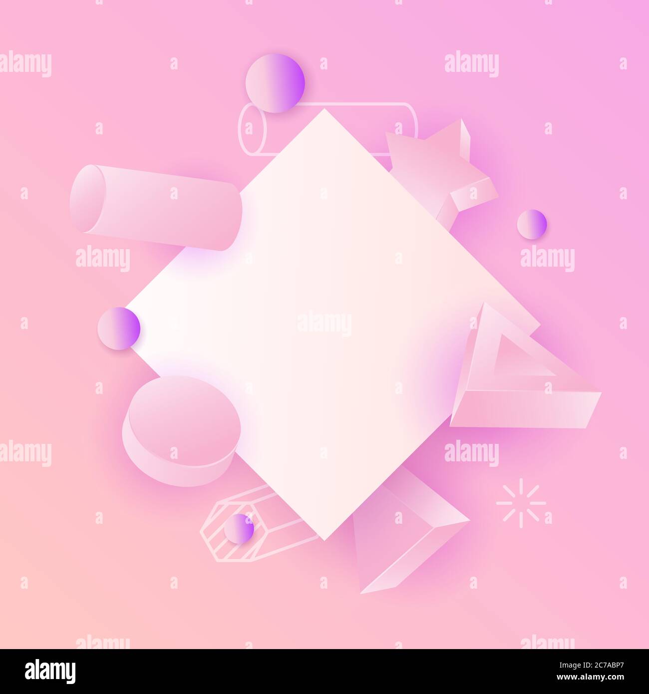 Abstract geometric composition 3d Stock Vector Images - Alamy