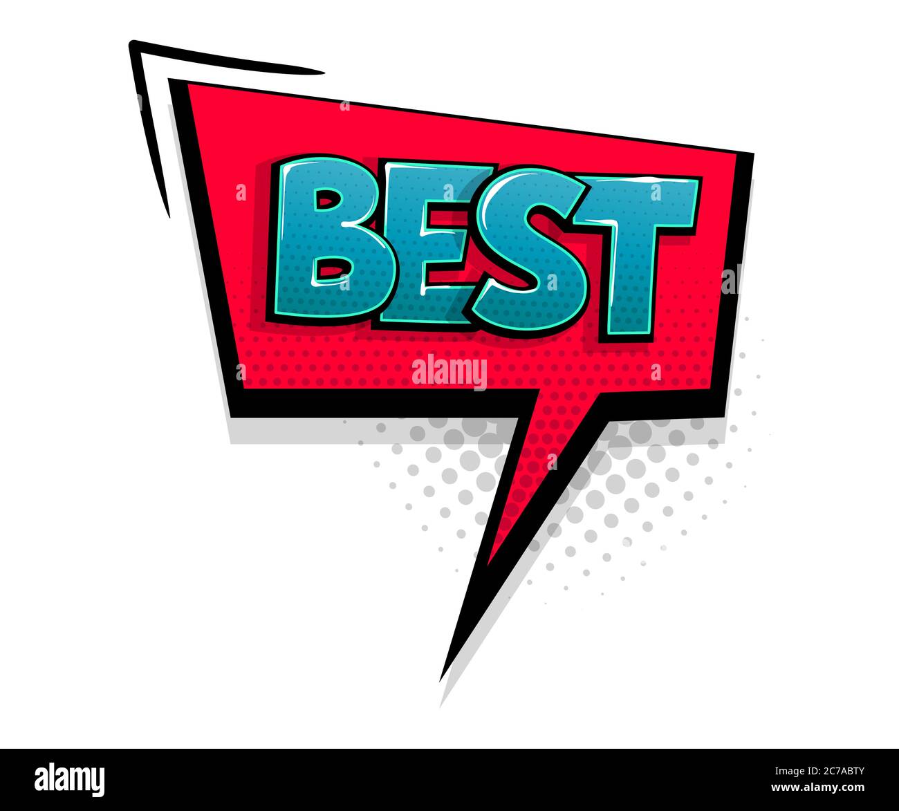 Comic text best speech bubble pop art style Stock Vector Image & Art ...
