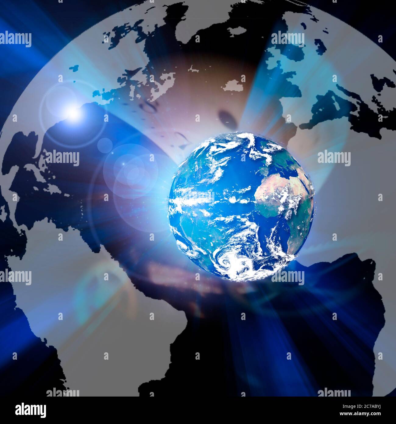 Rendering earth infinity 3d earth hi-res stock photography and images ...