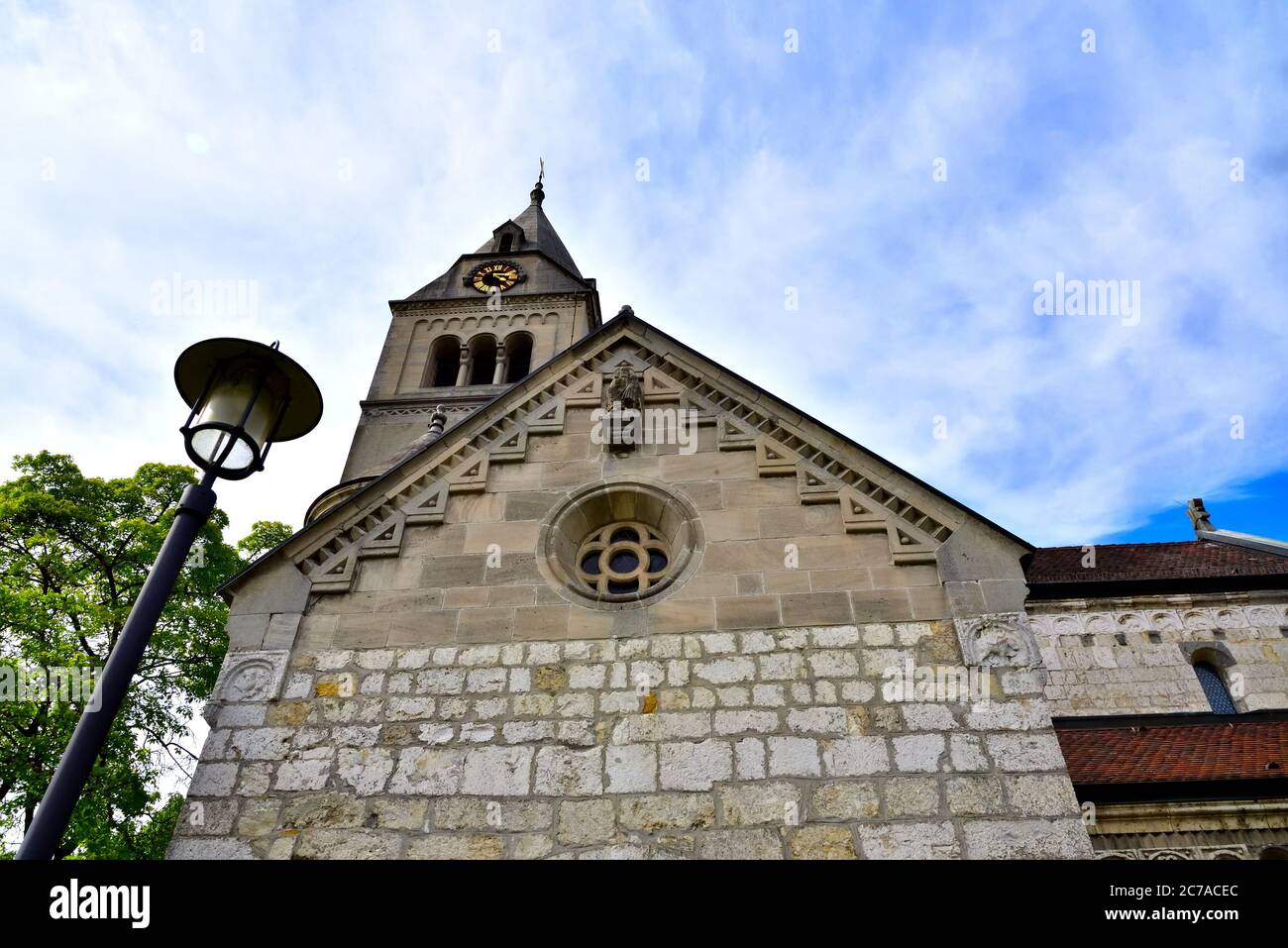 Romanesque architecture tower windows hi-res stock photography and ...