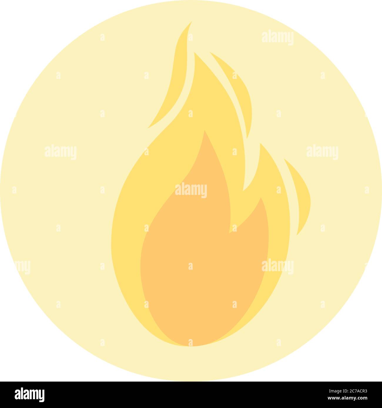 yellow flame icon vector design Stock Vector Image & Art - Alamy