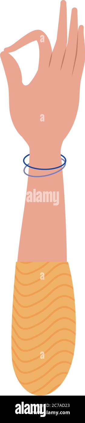 okey hand design of People arm finger person learn communication ...