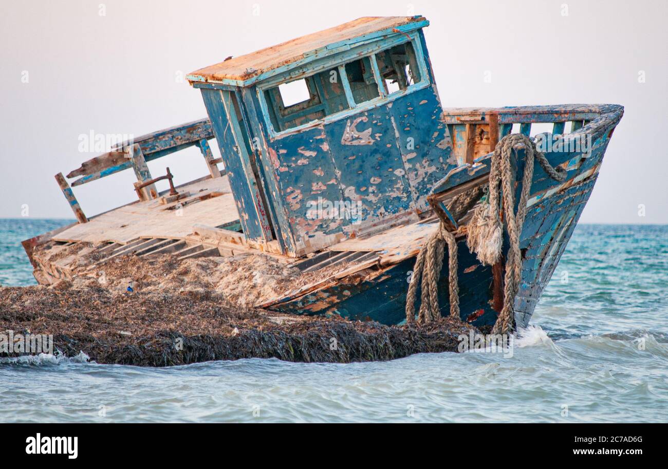 Old wrecked boat hi-res stock photography and images - Alamy