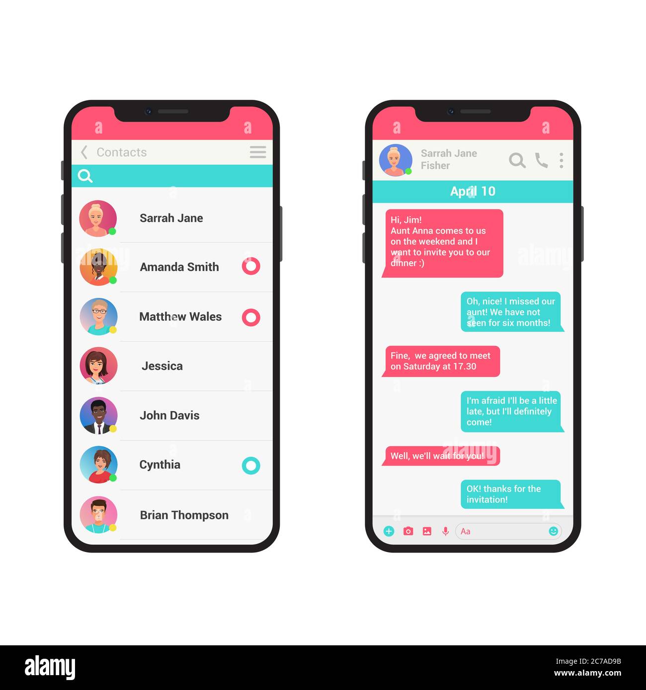 Chating and messaging vector illustration concept. Social network ...