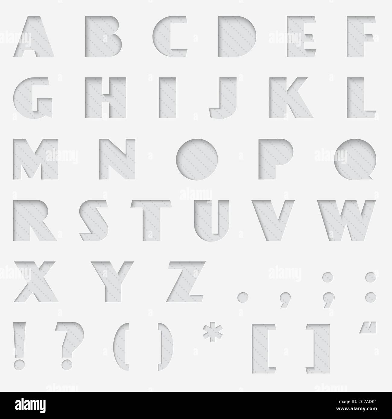 Vector Paper cut alphabet. Cutted from paper font set Stock Vector ...