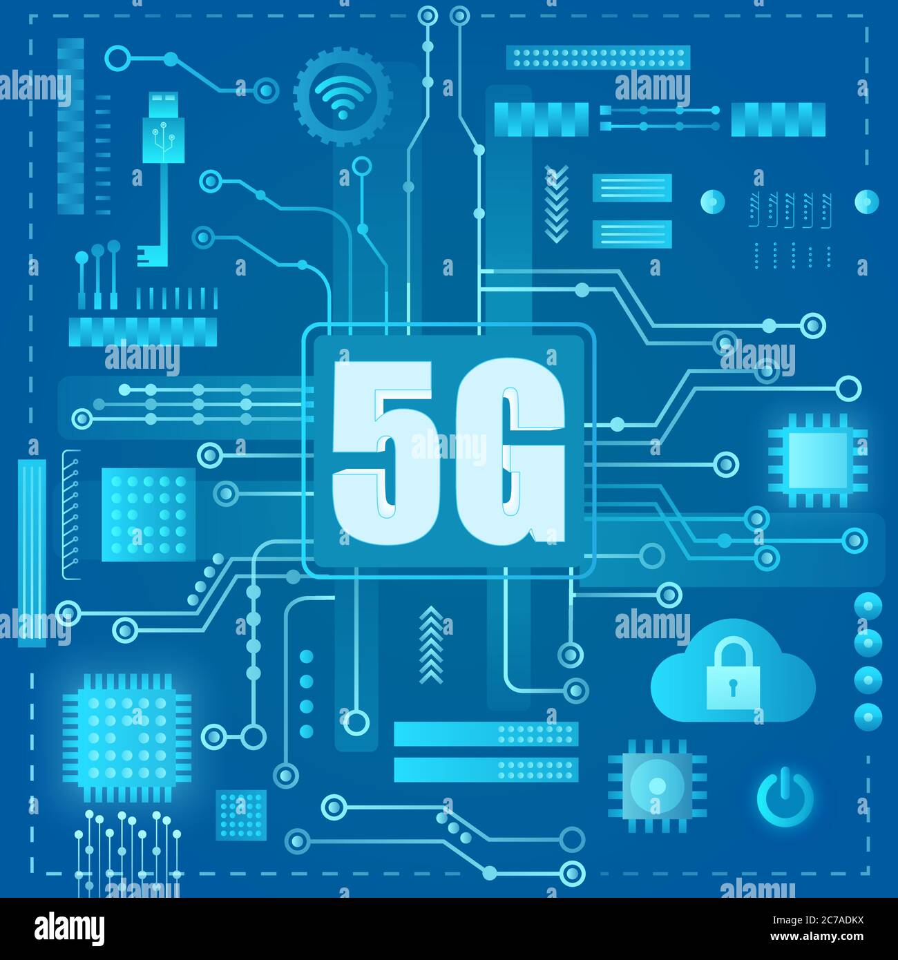 5g communication concept abstract Stock Vector Images - Alamy