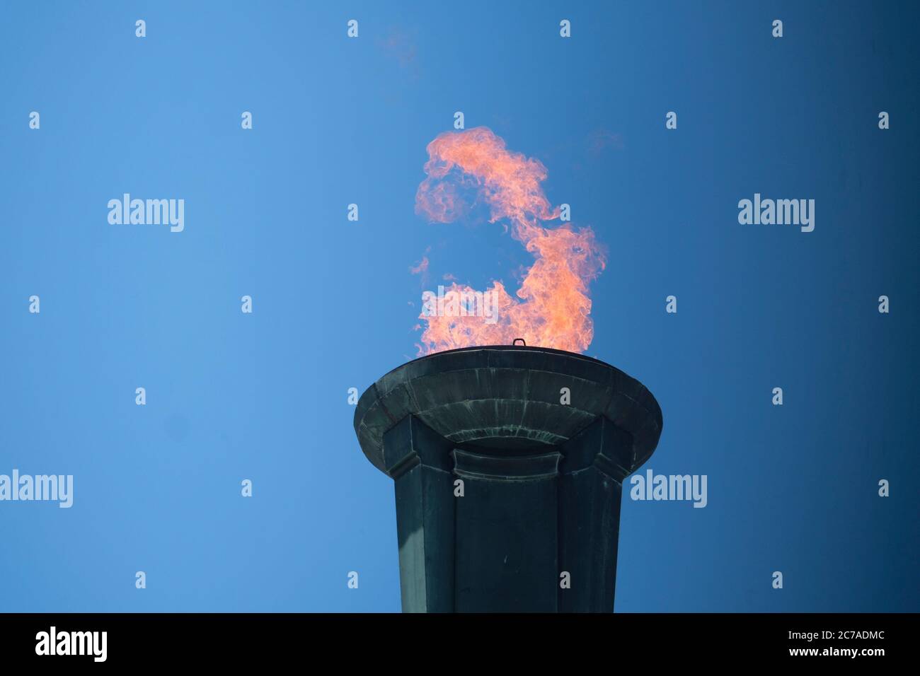 Los Angeles, California, USA. 15th July, 2020. The Olympic torch at the ...