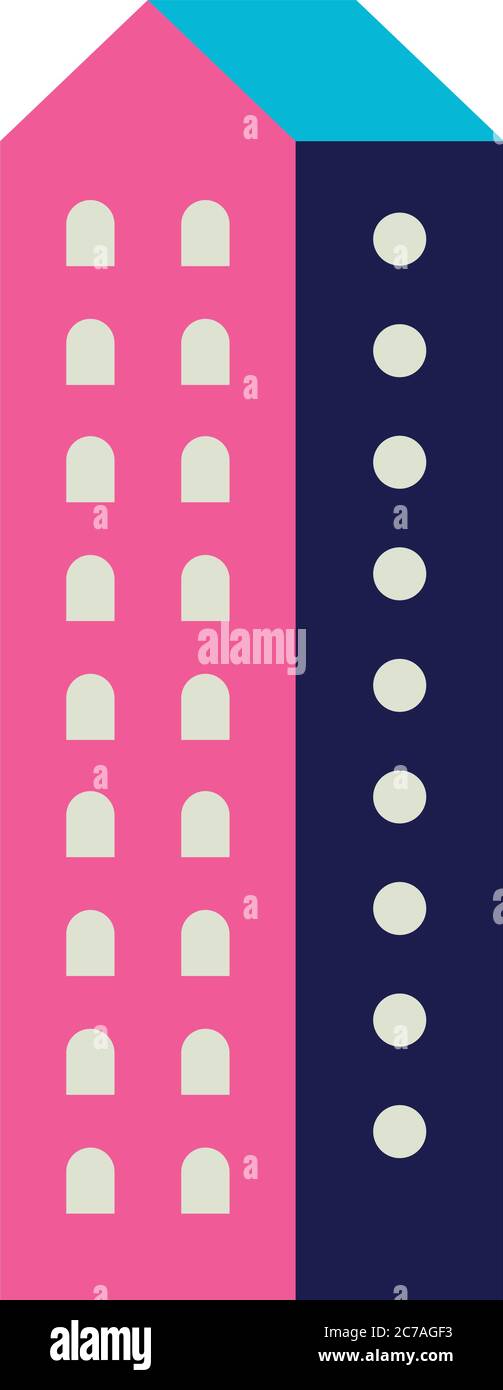Pink city building design, Abstract geometric architecture and urban ...