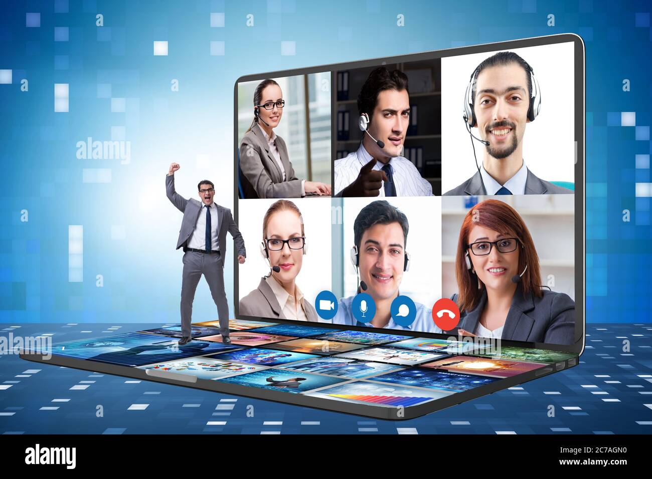 Video conferencing telepresence hi-res stock photography and images - Alamy