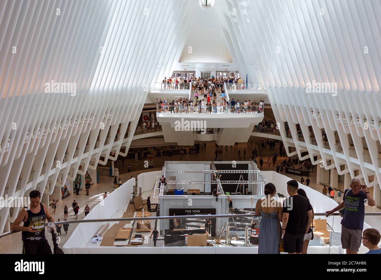 New York, NY, USA - July 20, 2019: The Oculus Building, World Trade ...