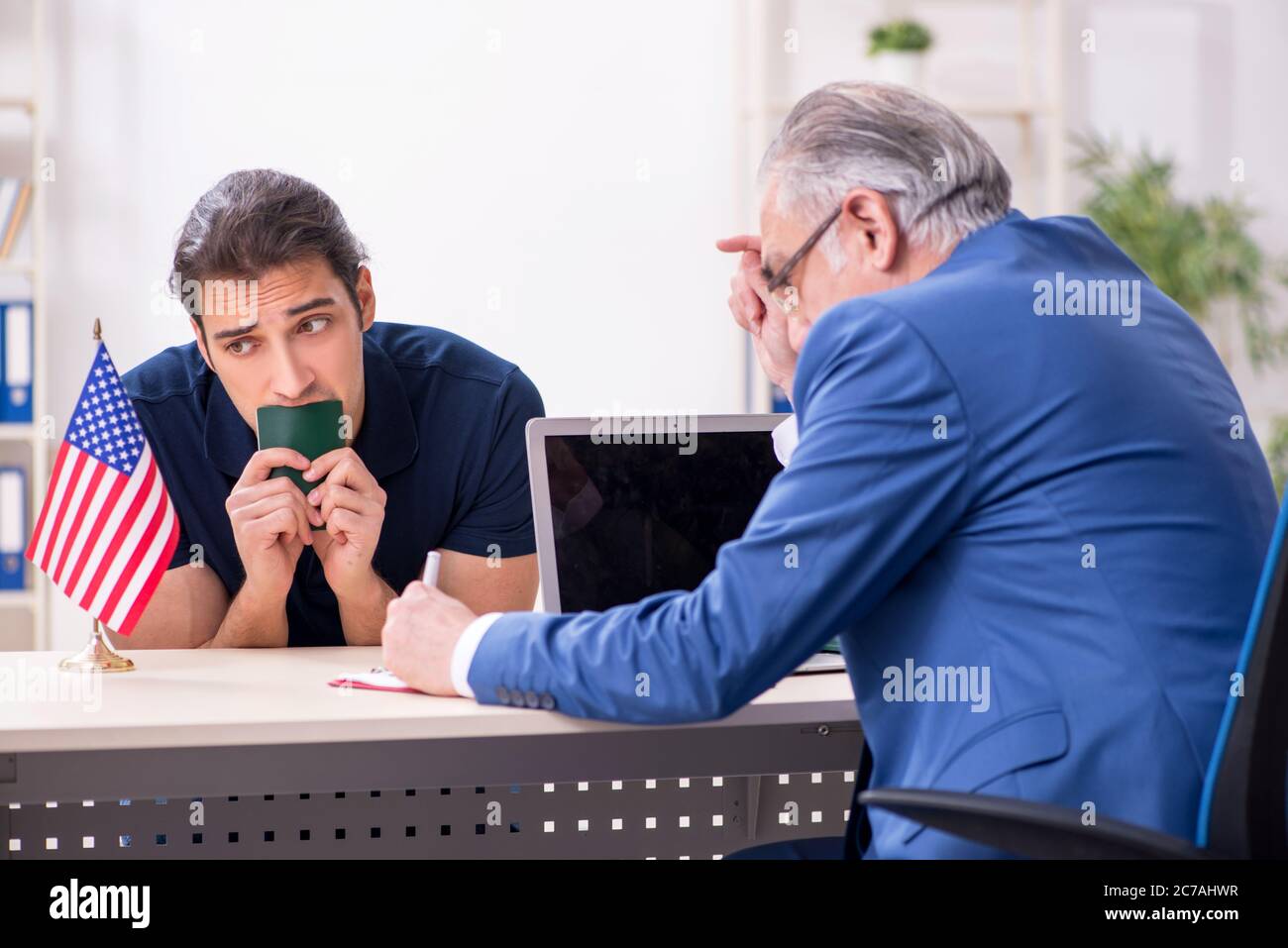 Us embassy visa applicant hi-res stock photography and images - Alamy