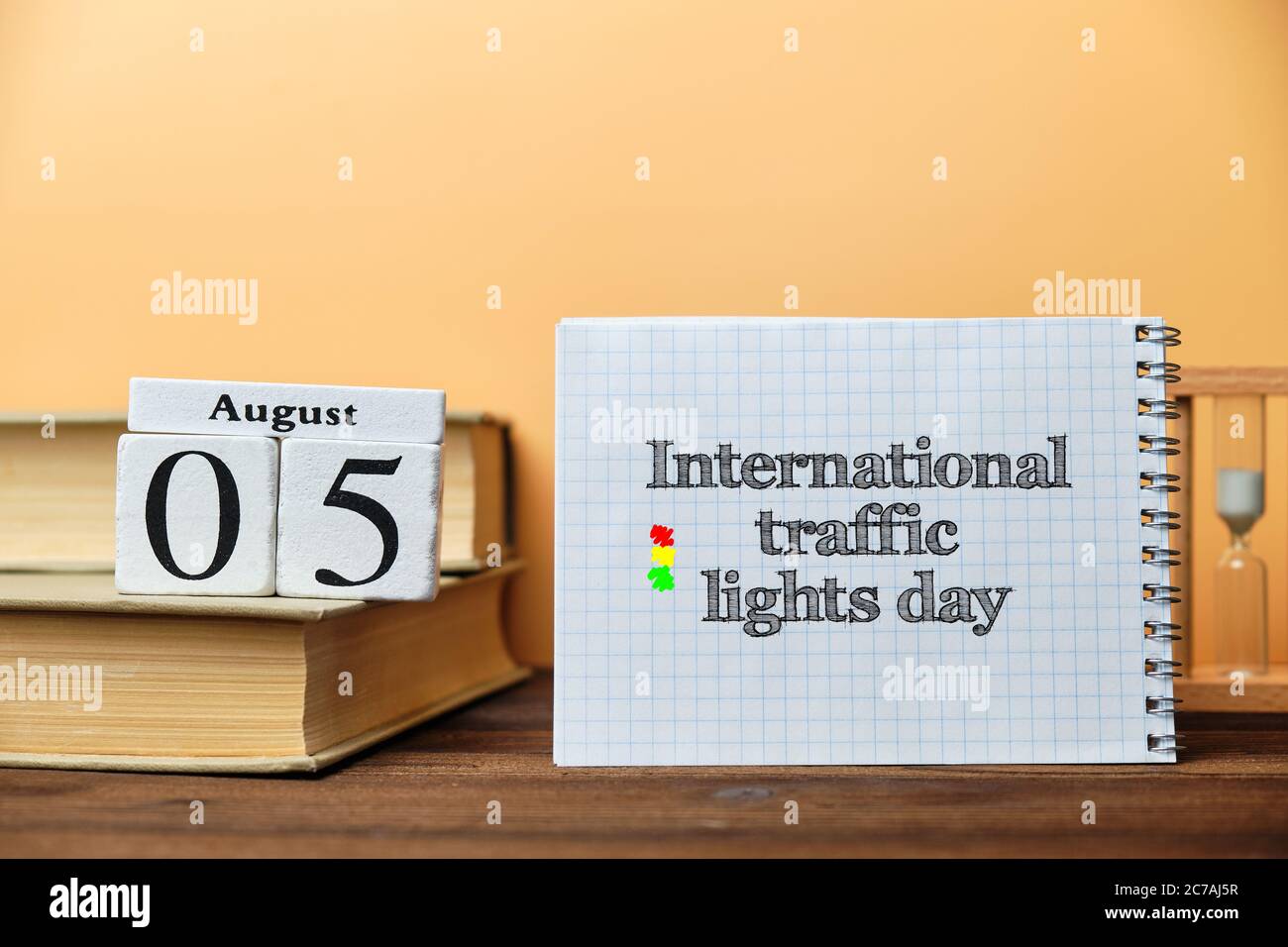 5th august - International traffic lights day. Fifth day month calendar ...