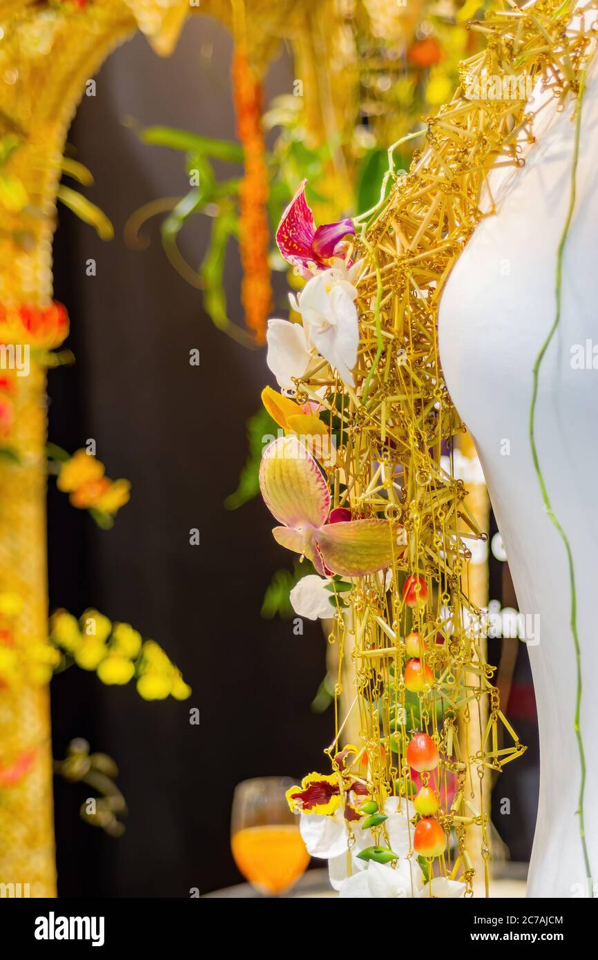 Taipei, MAR 20, 2012 - Floral design exhibt in the Expo Dome of Taipei ...