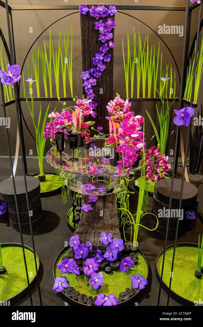 Taipei, MAR 20, 2012 - Floral design exhibt in the Expo Dome of Taipei ...