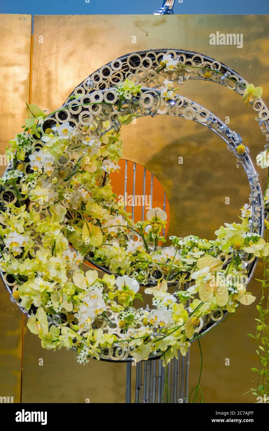 Taipei, MAR 20, 2012 - Floral design exhibt in the Expo Dome of Taipei ...