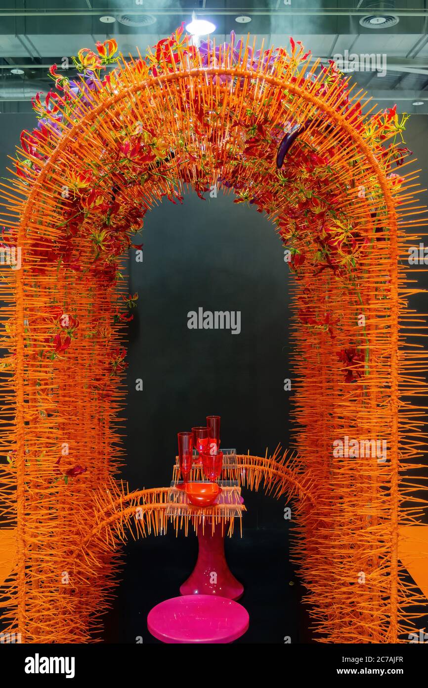 Taipei, MAR 20, 2012 - Floral design exhibt in the Expo Dome of Taipei ...