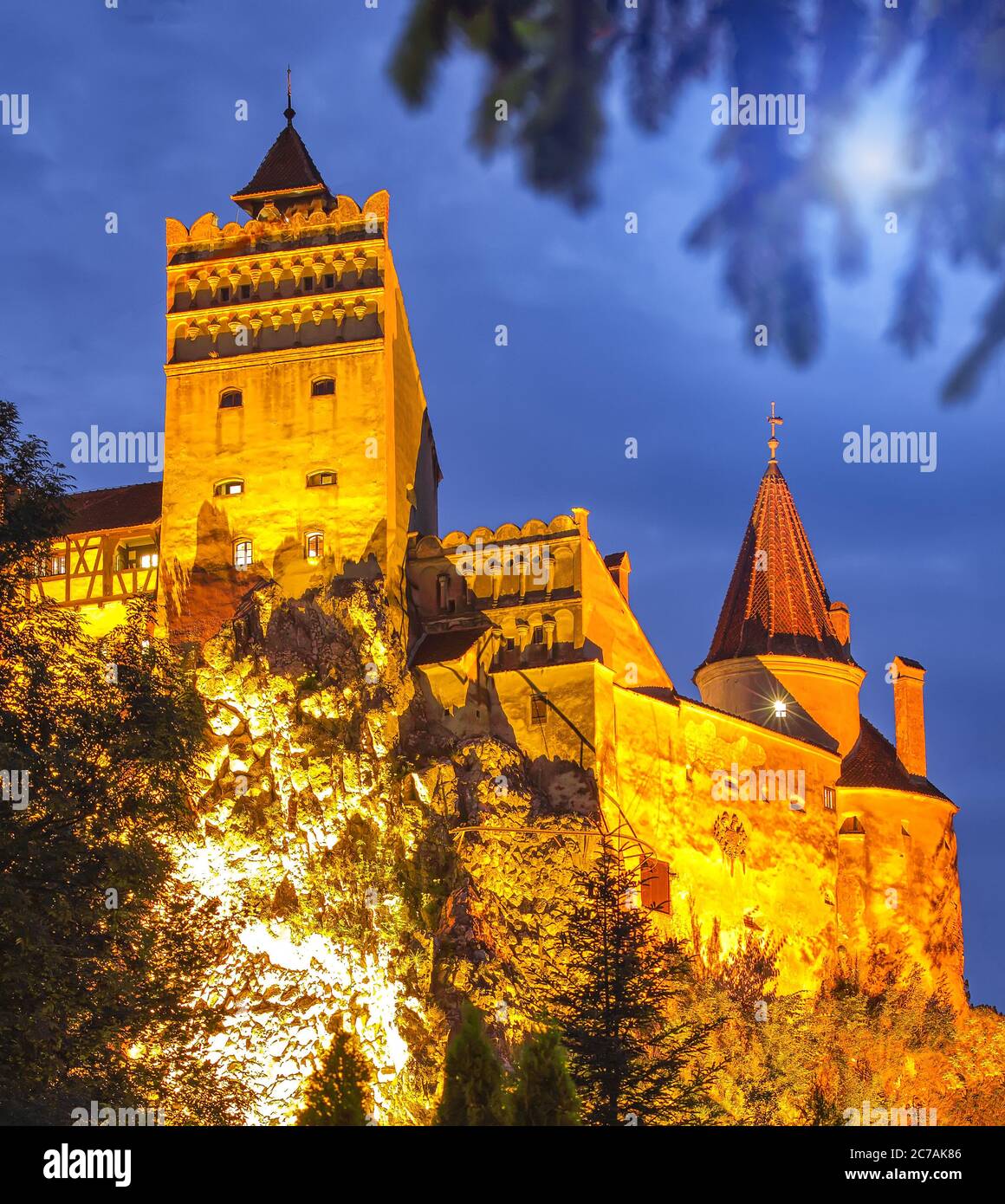 The medieval Castle of Bran known for the myth of Dracula. Bran or ...
