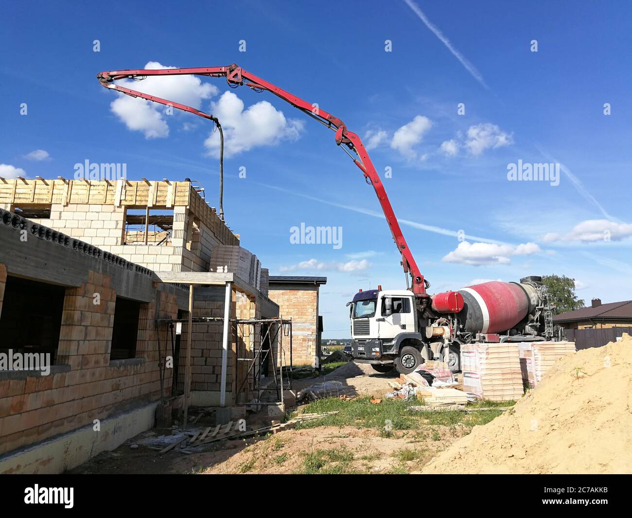 Industrial machine cement truck for cement works with crane in ...