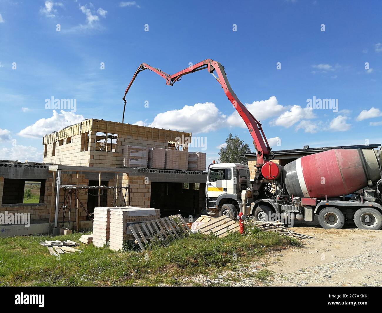 Industrial machine cement truck for cement works with crane in ...