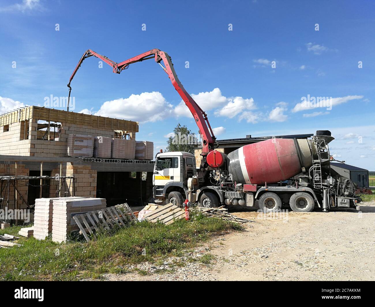 Industrial machine cement truck for cement works with crane in ...
