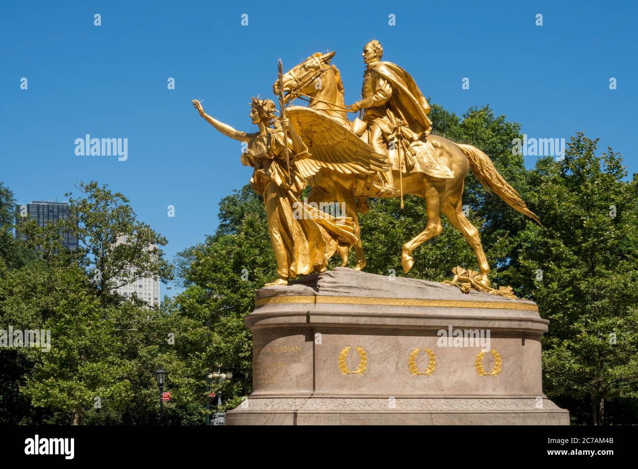 General Sherman Statue, Grand Army Plaza, NYC Stock Photo - Alamy