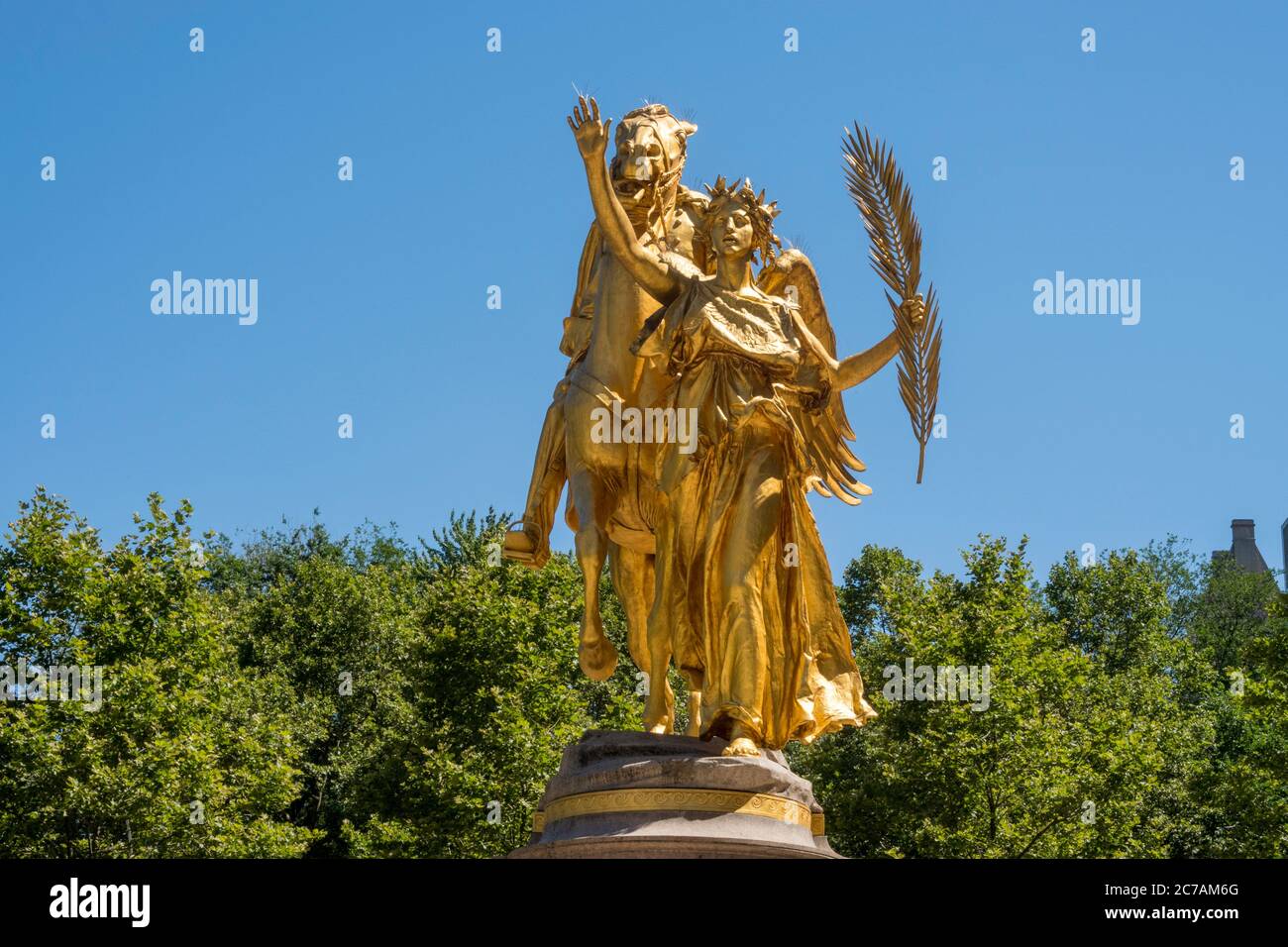 General Sherman Statue, Grand Army Plaza, NYC Stock Photo - Alamy