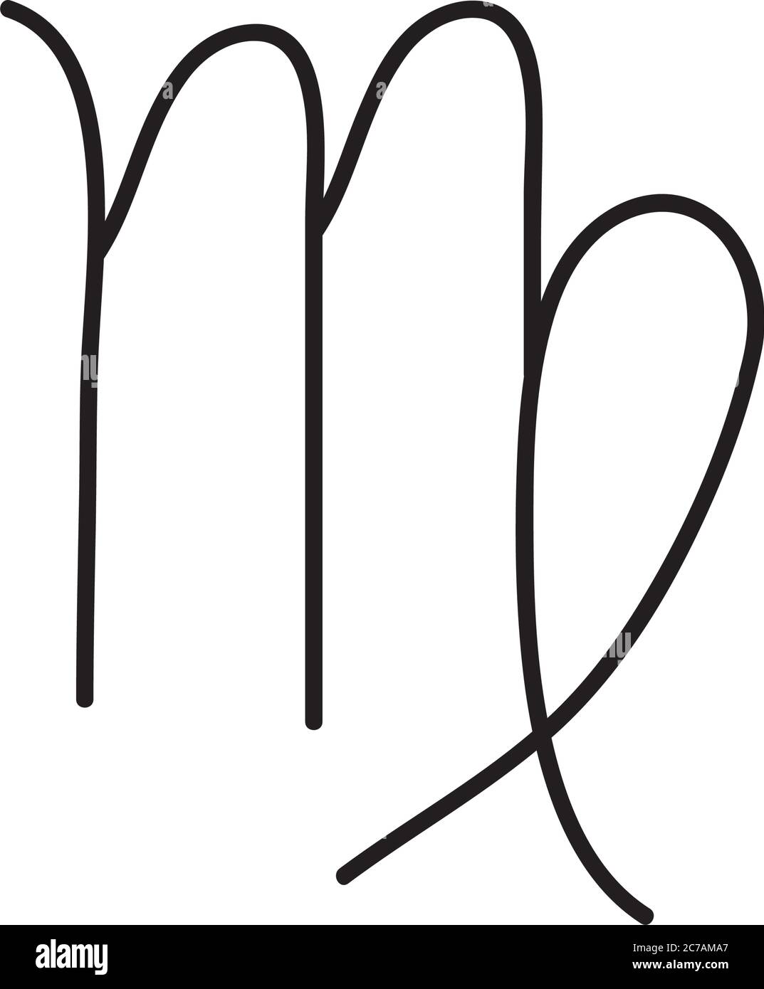 astrology concept, virgo sign, the virgin symbol over white background ...