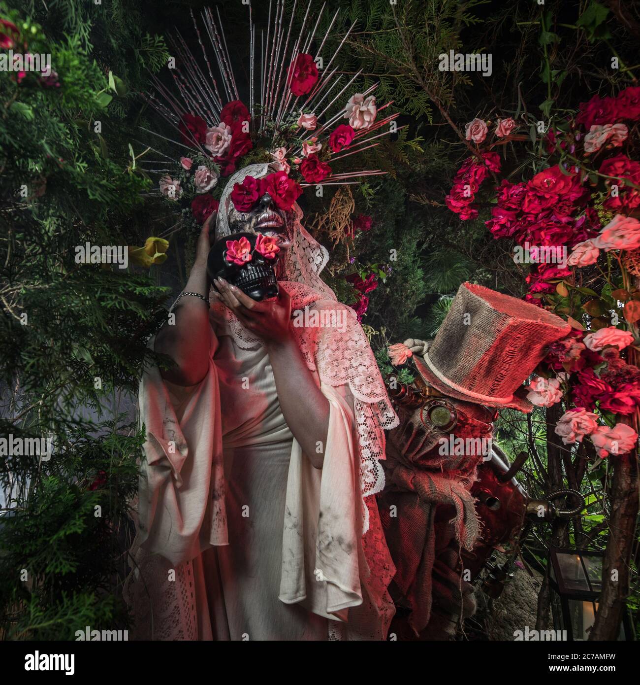 Fabulous stylization of Santa Muerte - Holy Death - modern religious ...