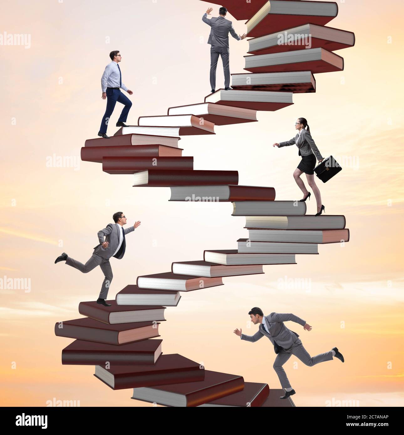 The business people in importance of education concept Stock Photo - Alamy