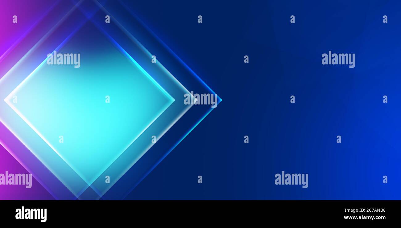 Multi color neon light box illustration background with copy space for ...