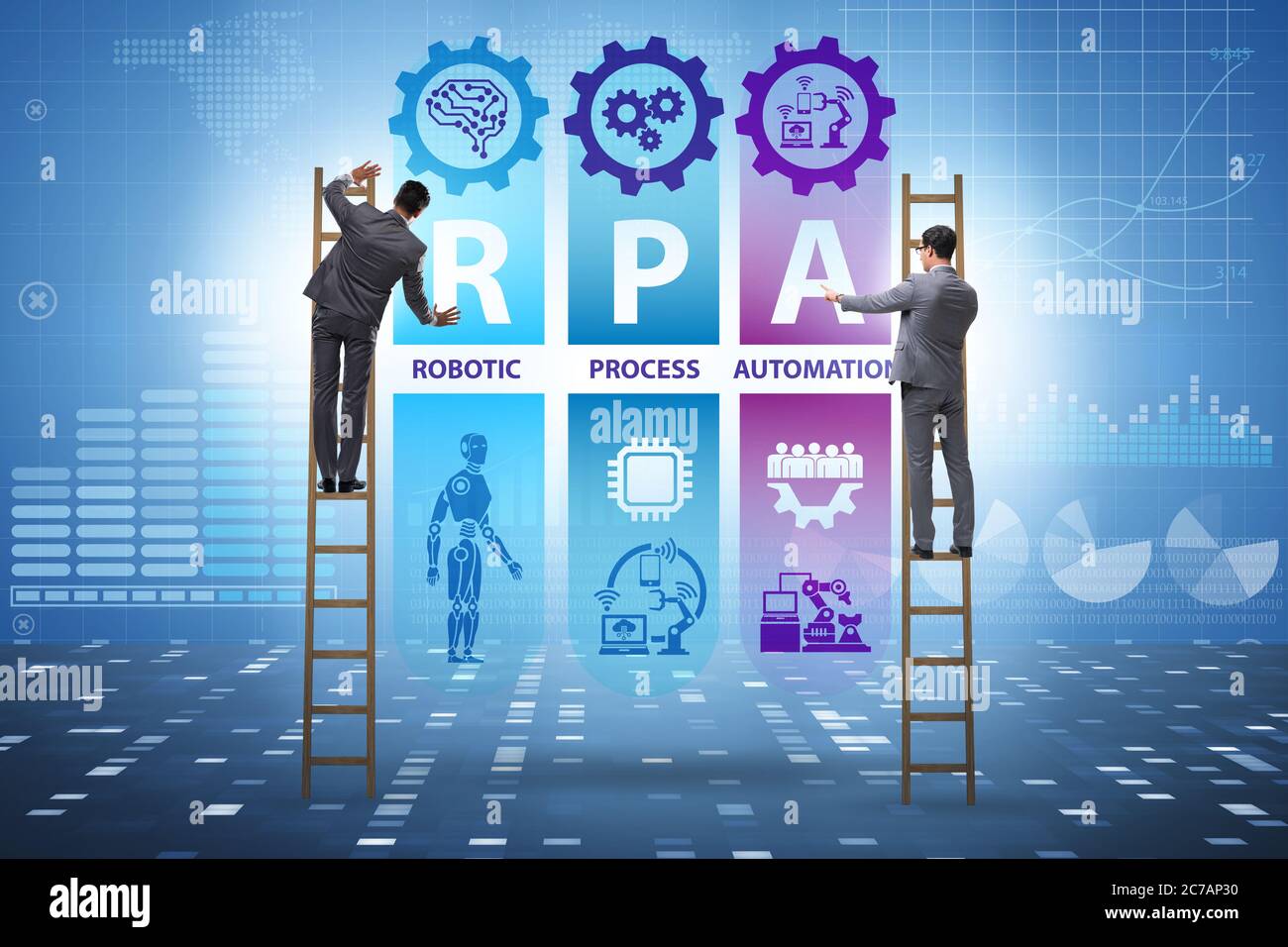Concept of the RPA - robotic process automation Stock Photo - Alamy