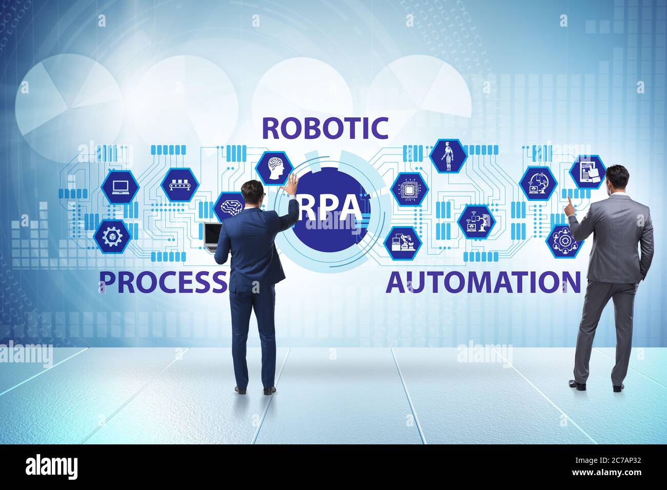 Concept of the RPA - robotic process automation Stock Photo - Alamy
