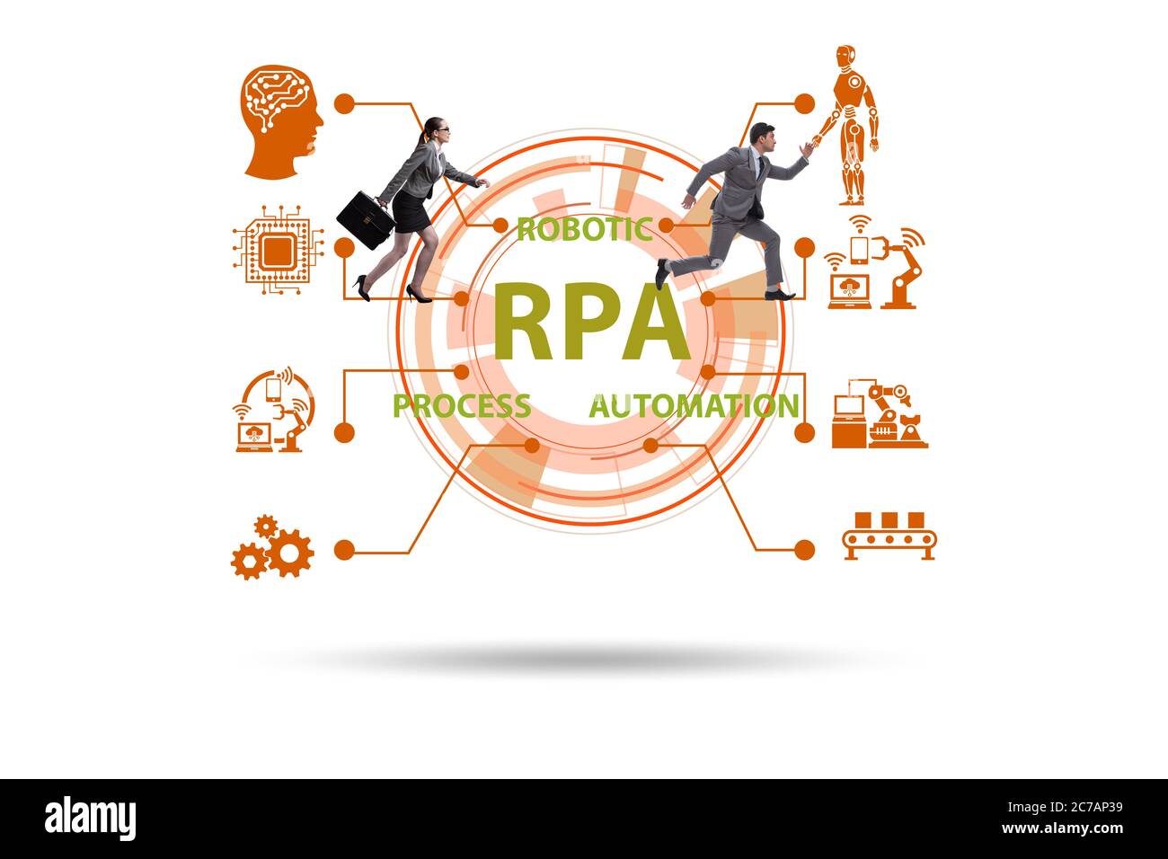 Concept of the RPA - robotic process automation Stock Photo - Alamy