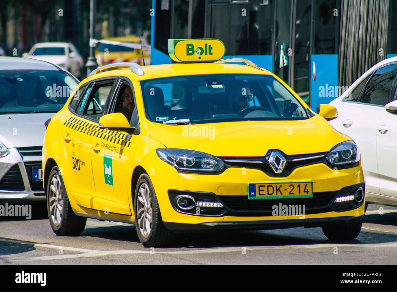 Budapest Hungary july 15, 2020 View of a traditional yellow Hungarian ...