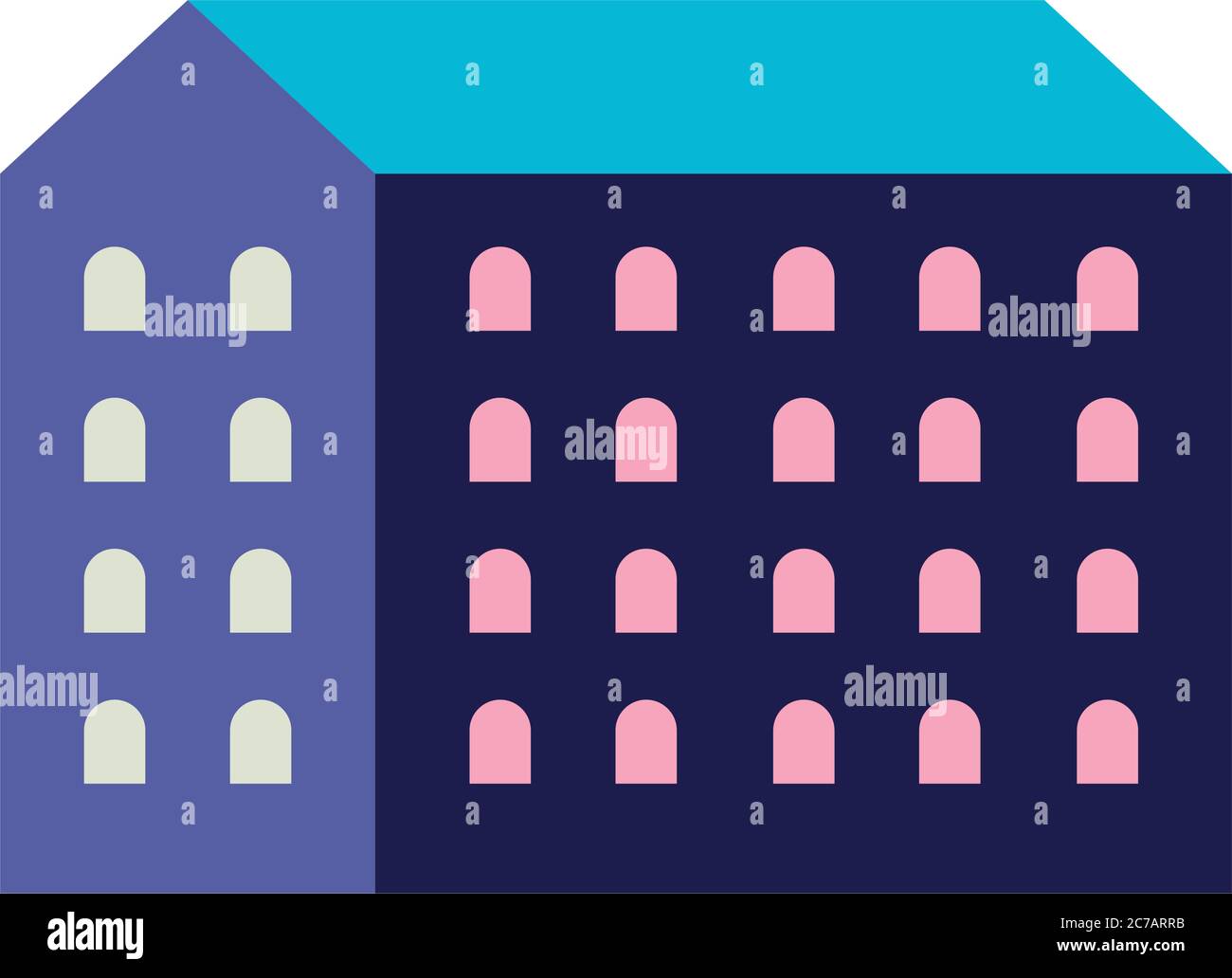 Purple city building design, Abstract geometric architecture and urban ...