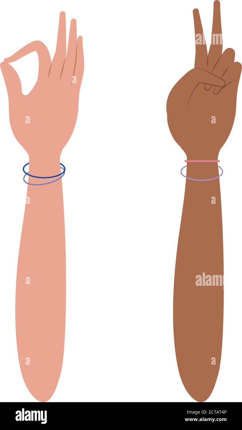 peace love and okey hand design of Hippie art and creative theme Vector ...