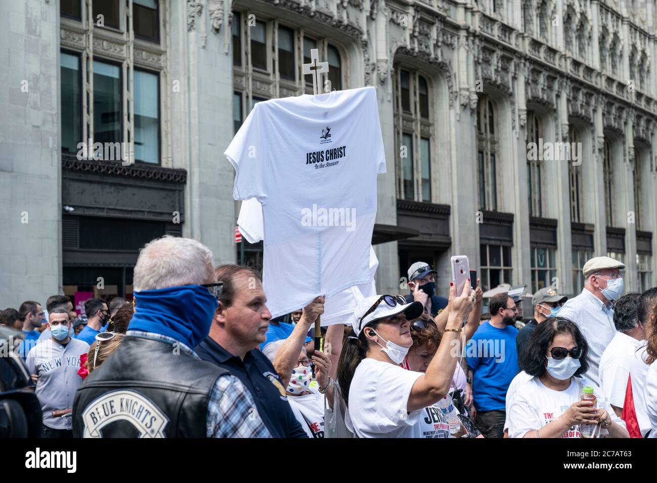 New York, NY - July 15, 2020: The Jericho The Power of Prayer Rally and ...