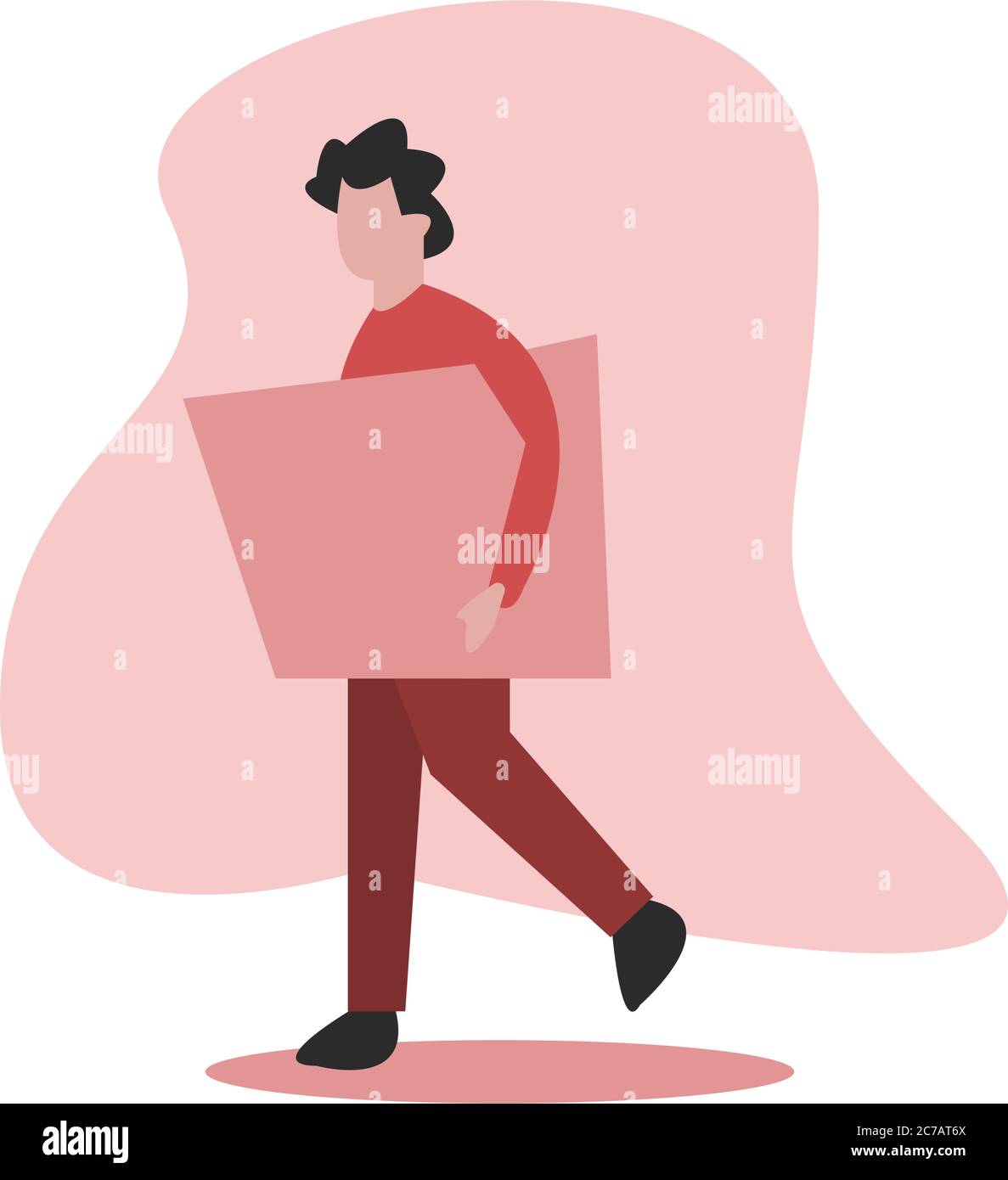 Carrying blueprints Stock Vector Images - Alamy