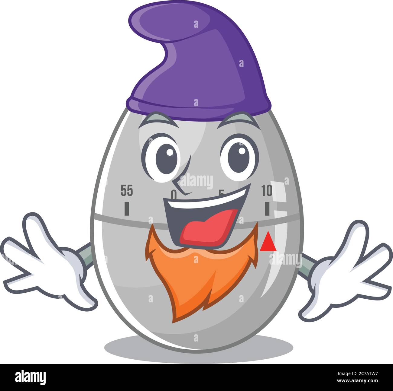 An adorable cartoon design of egg kitchen timer as an Elf fairytale ...