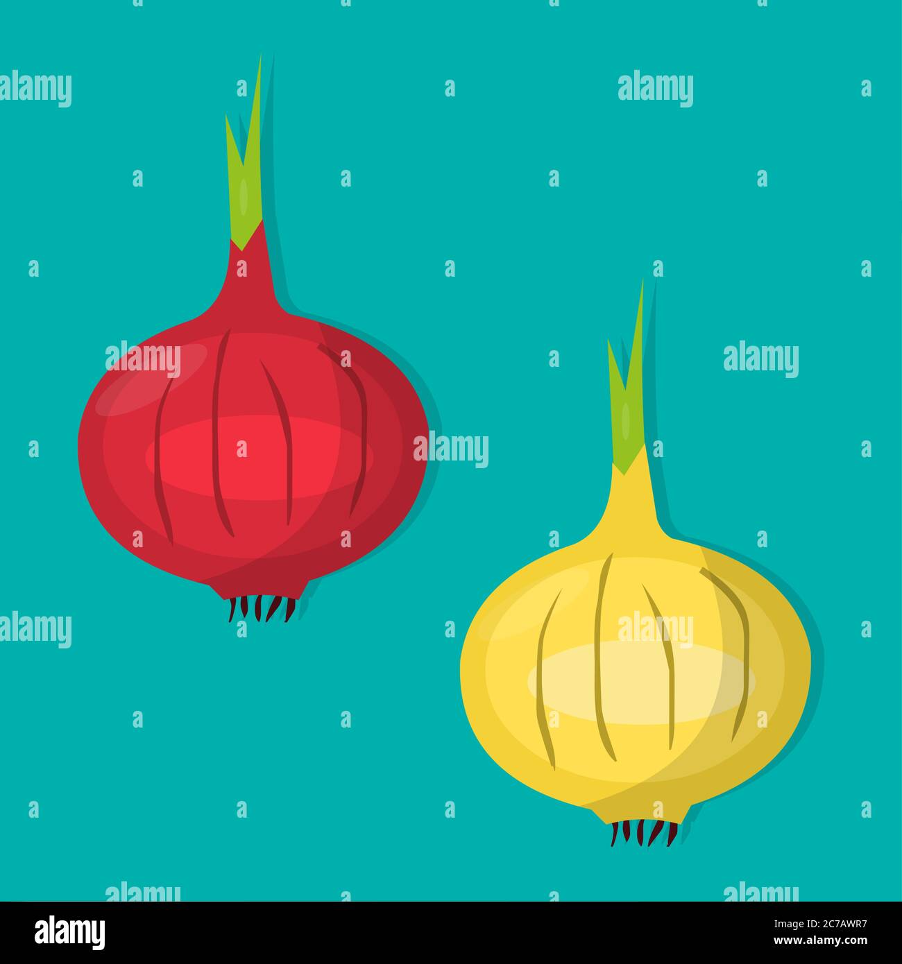 Onions vegetable garden Stock Vector Images - Alamy