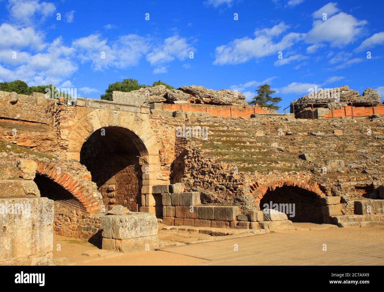 Merida, Badajoz Province, Extremadura, Spain The first century BC Roman ...