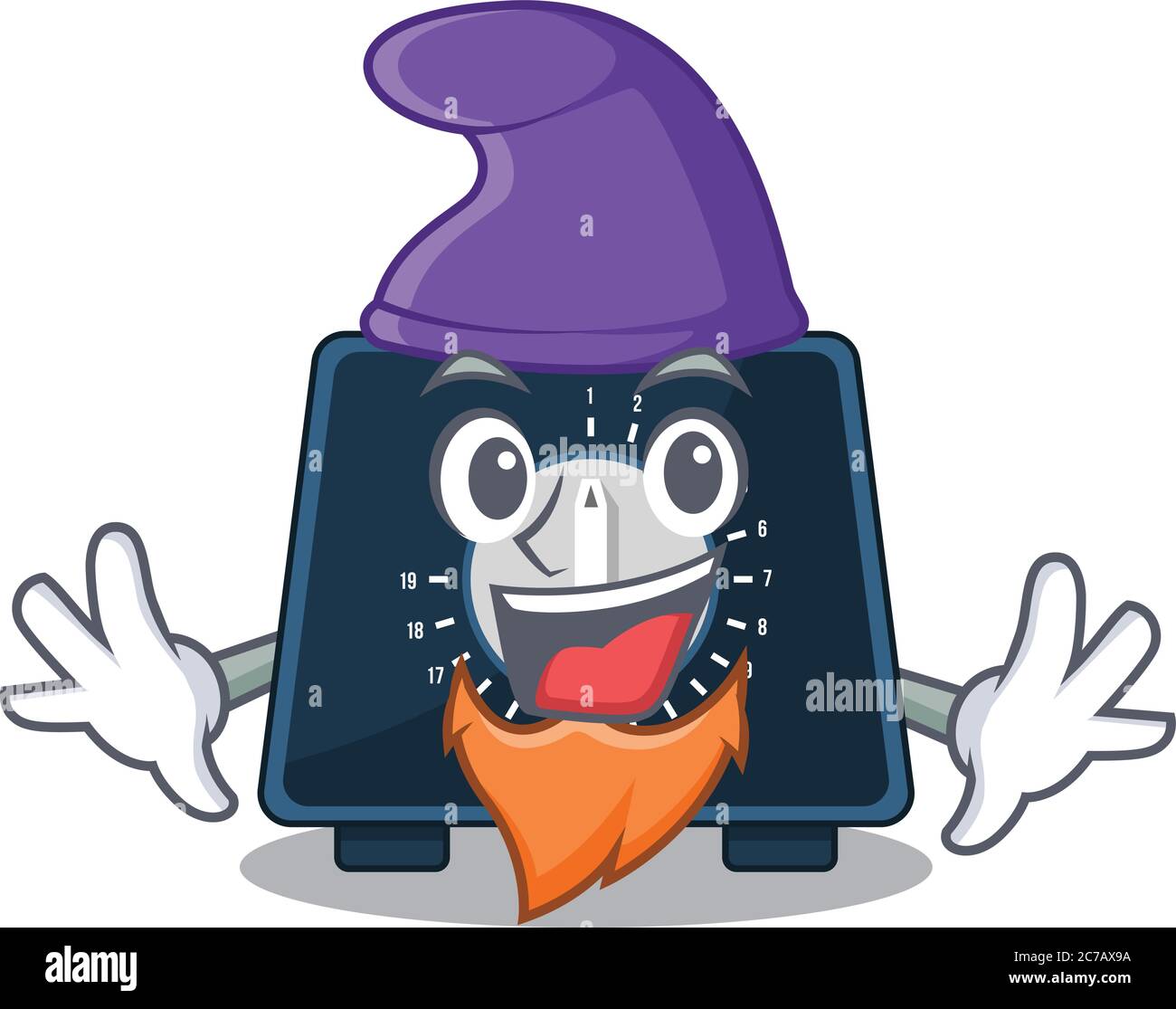 An adorable cartoon design of kitchen timer as an Elf fairytale ...