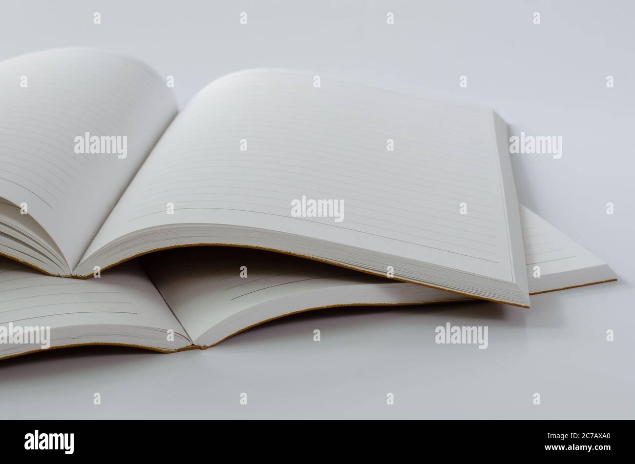 Notebook is Open Isolated on White Background Stock Photo - Alamy