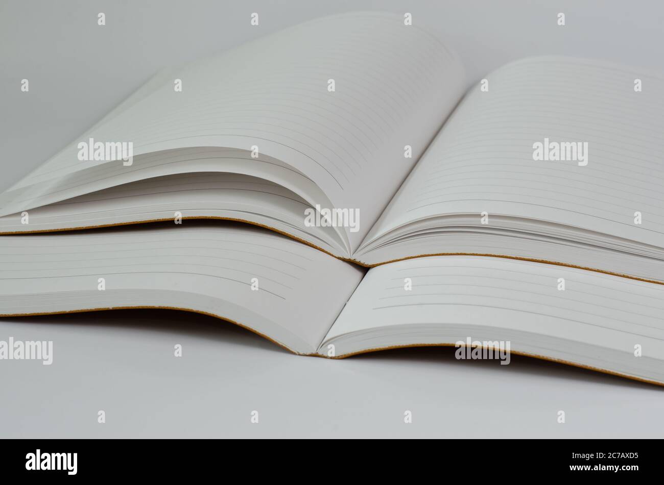 Notebook is Open Isolated on White Background Stock Photo - Alamy