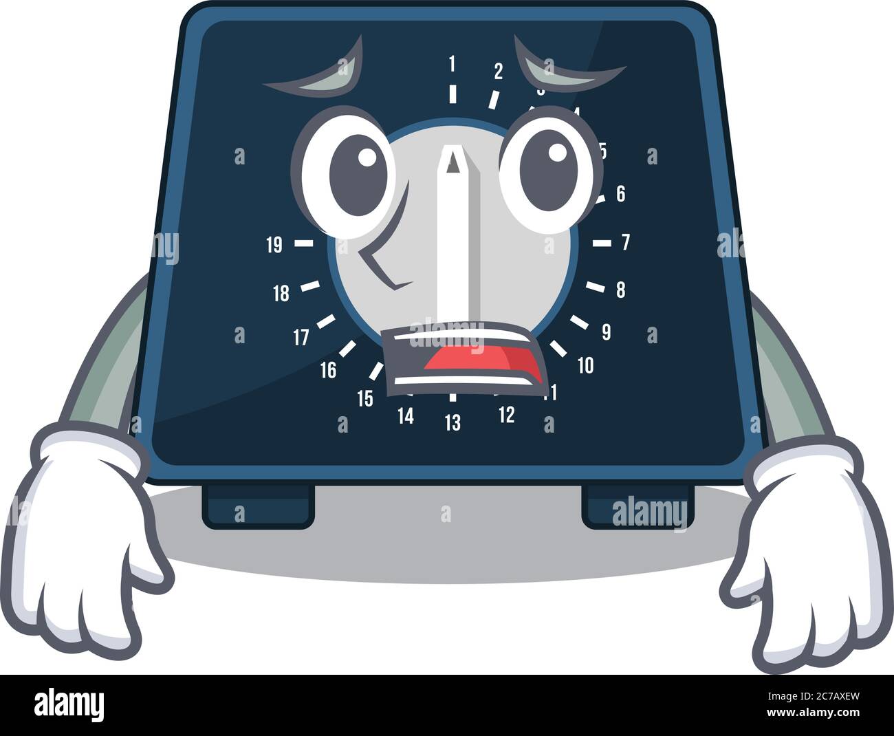 Cartoon design style of kitchen timer having worried face Stock Vector ...