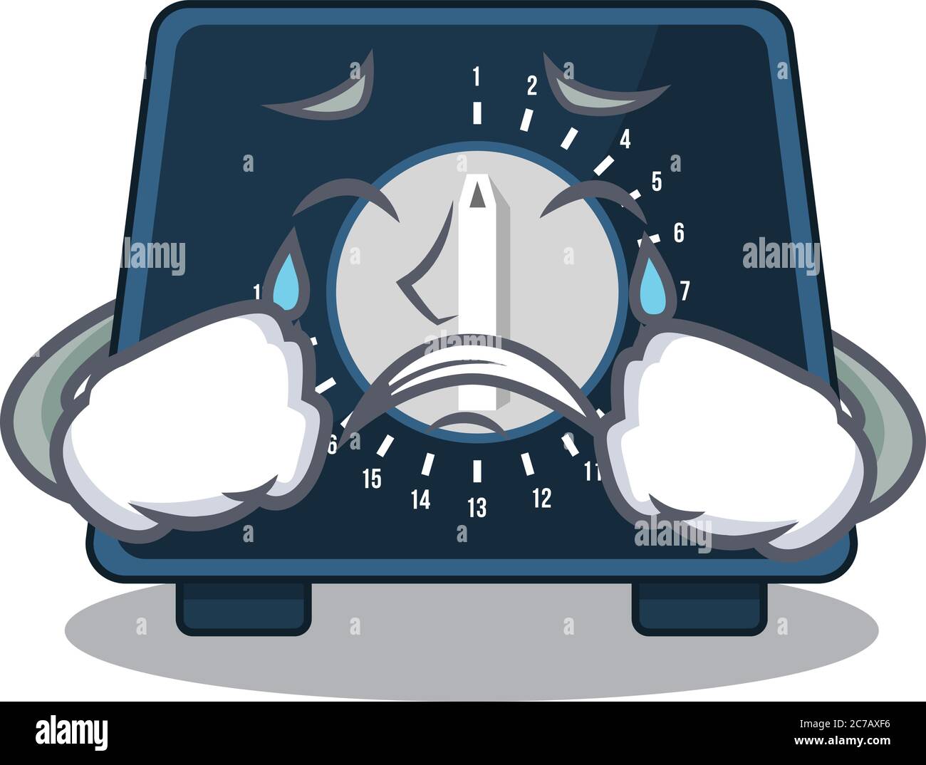 Caricature design of kitchen timer having a sad face Stock Vector Image ...