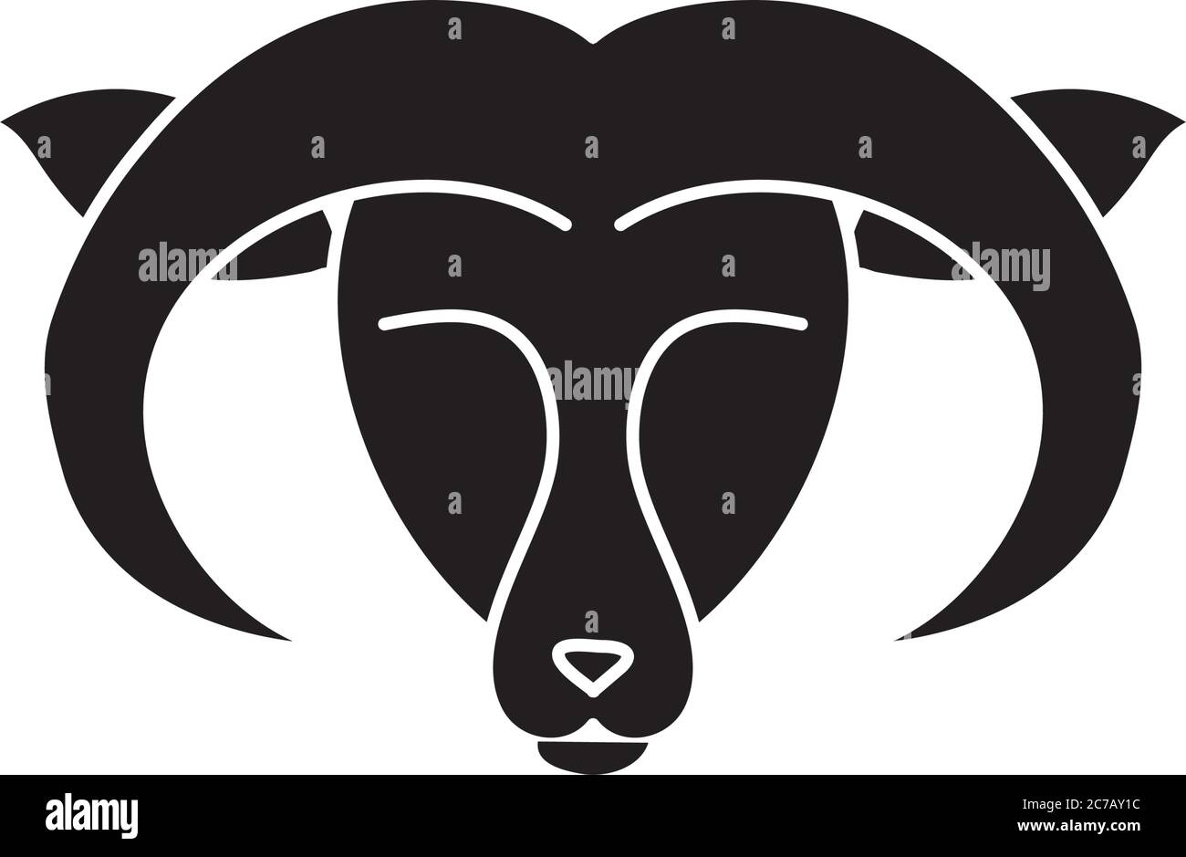 Symbol Aries Zodiac Sign Vector Black and White Stock Photos & Images ...